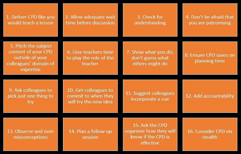 Tip 103. Sixteen ideas to improve the delivery of CPD - Tips for ...