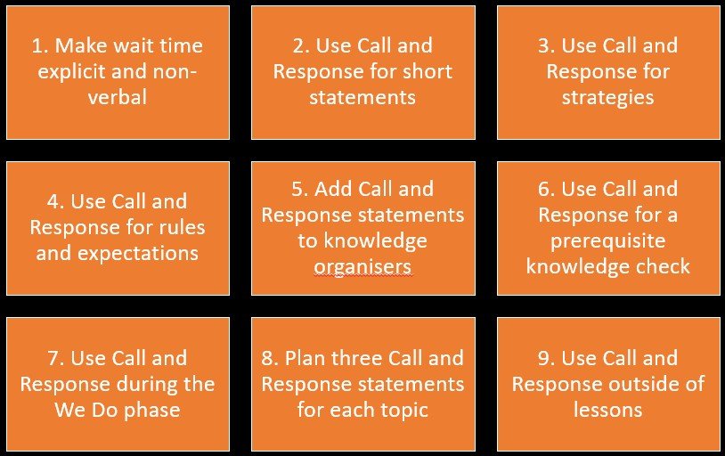 Tip 14. Nine ideas to improve Call and Response - Tips for Teachers by ...
