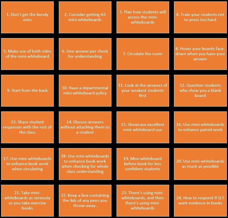 Tip 12. Twenty-two ideas to improve the use of mini-whiteboards - Tips ...