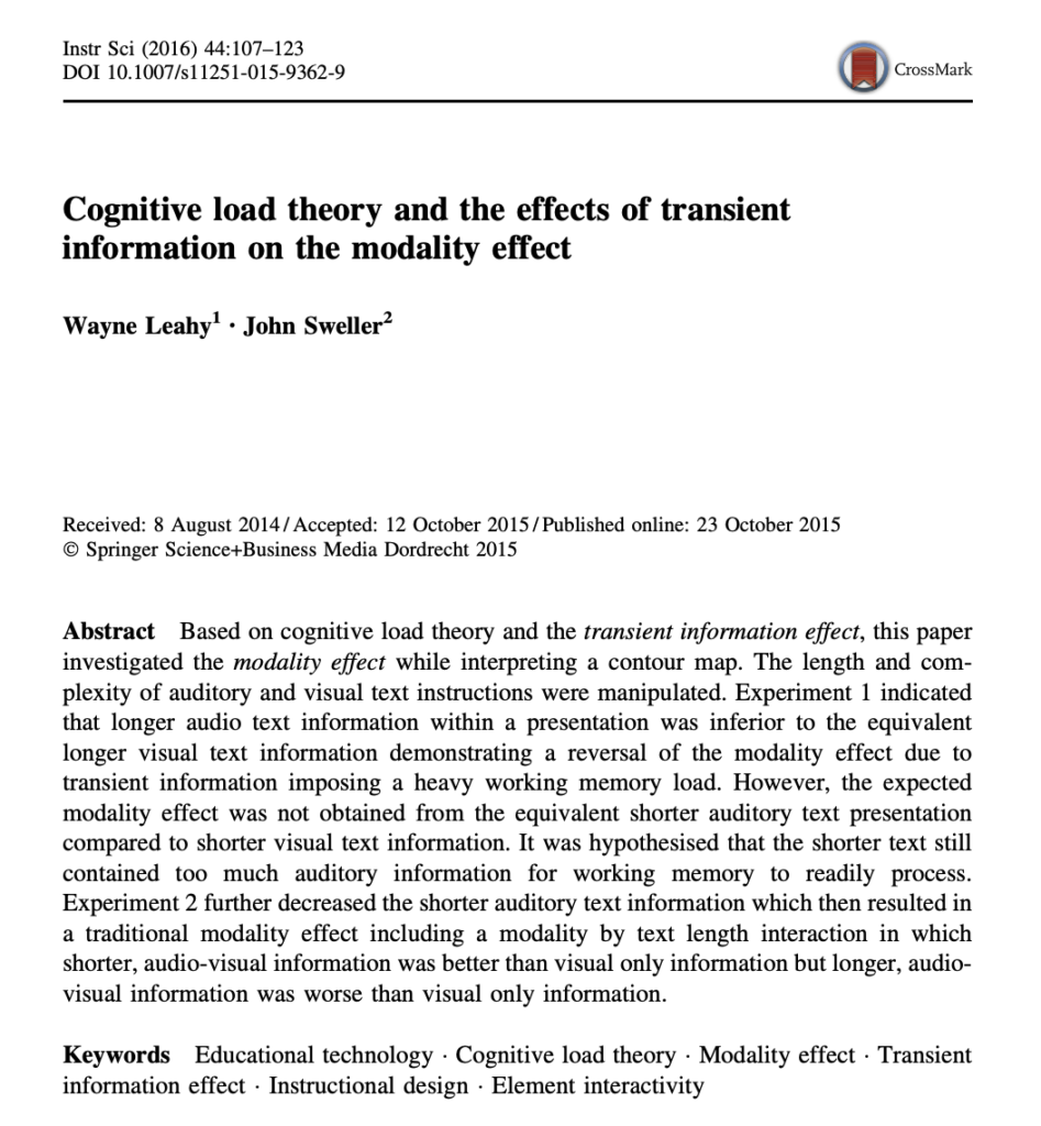 Research: Transient information effect - Tips for Teachers by Craig Barton