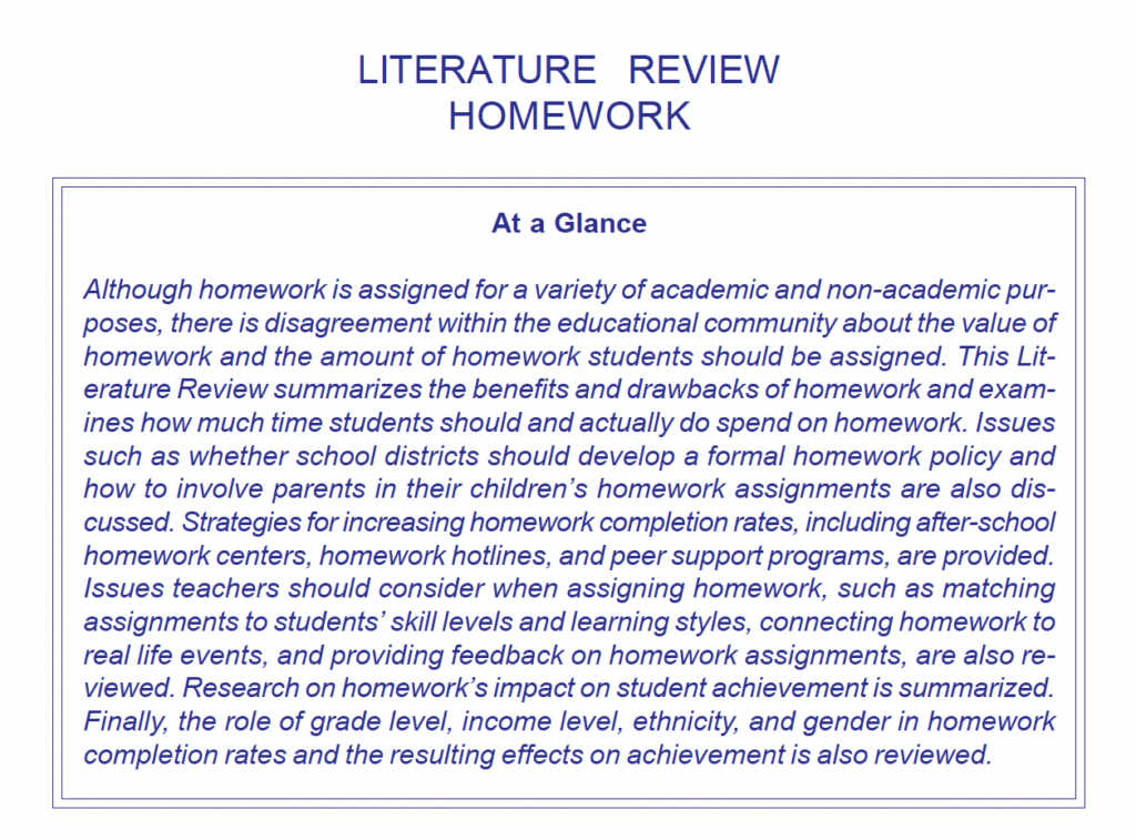 Research: Homework literature review - Tips for Teachers by Craig Barton