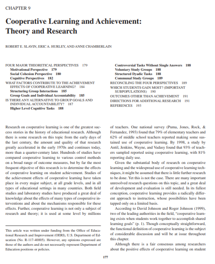 Research: Cooperative Learning and Achievement - Tips for Teachers by Craig Barton